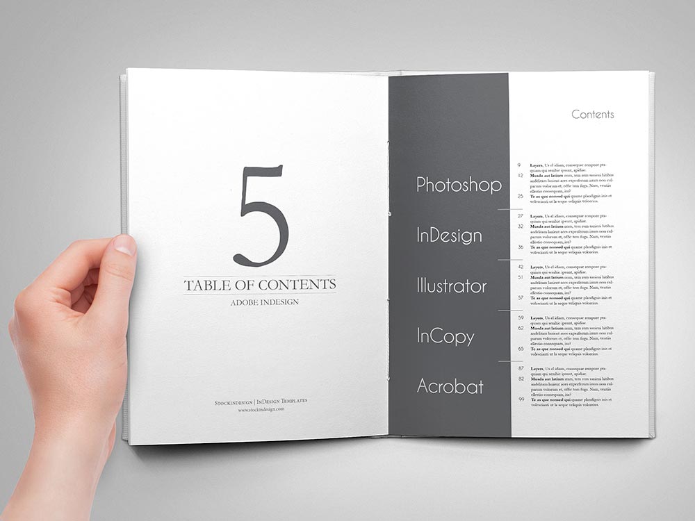 5 Amazing Table Of Contents For Adobe InDesign StockInDesign