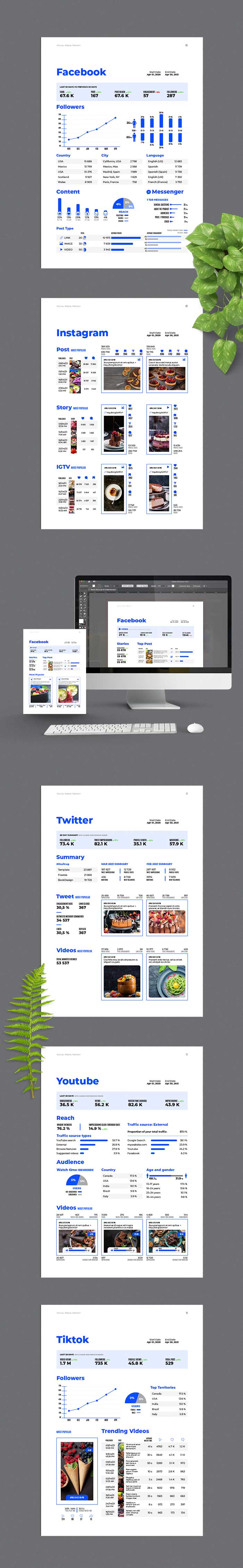 Social Media Report For Illustrator StockInDesign