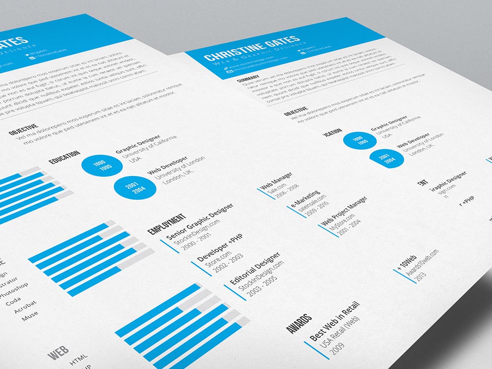Clean Resume Template StockInDesign