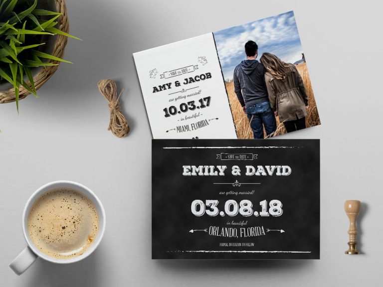 Wedding Invitation Postcard - StockInDesign