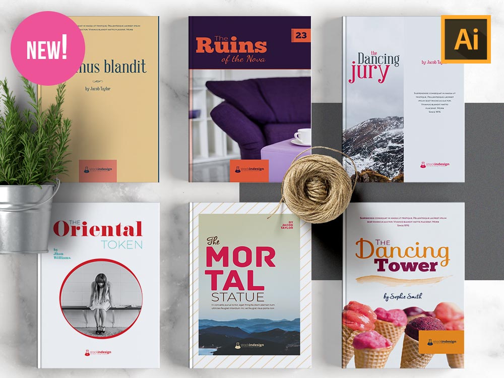 10 Book Cover Templates For Adobe Illustrator StockInDesign